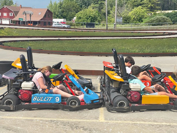 The starting grid: where friendships are tested and Mario Kart skills are put to real-world use. Let the games begin!