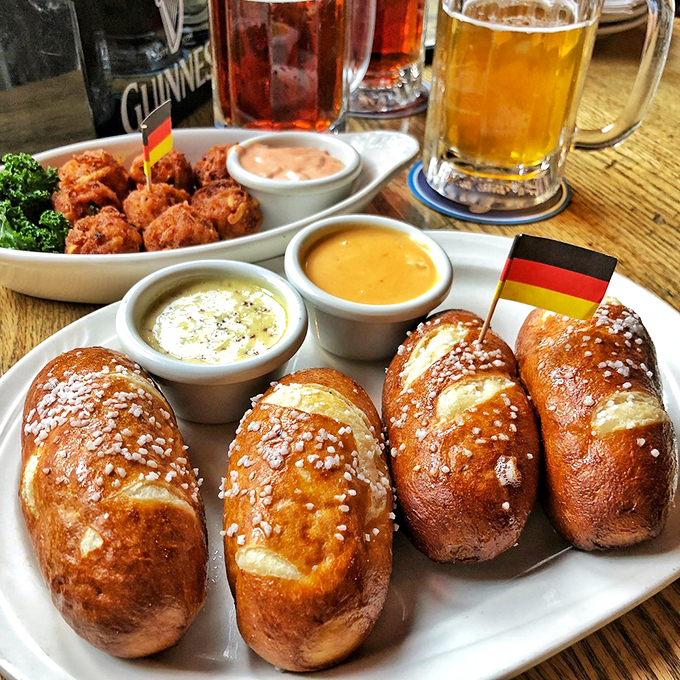 Pretzels so perfectly golden, they deserve their own Olympic medal. Paired with beer cheese, they're the ultimate carb-loaded dream team.