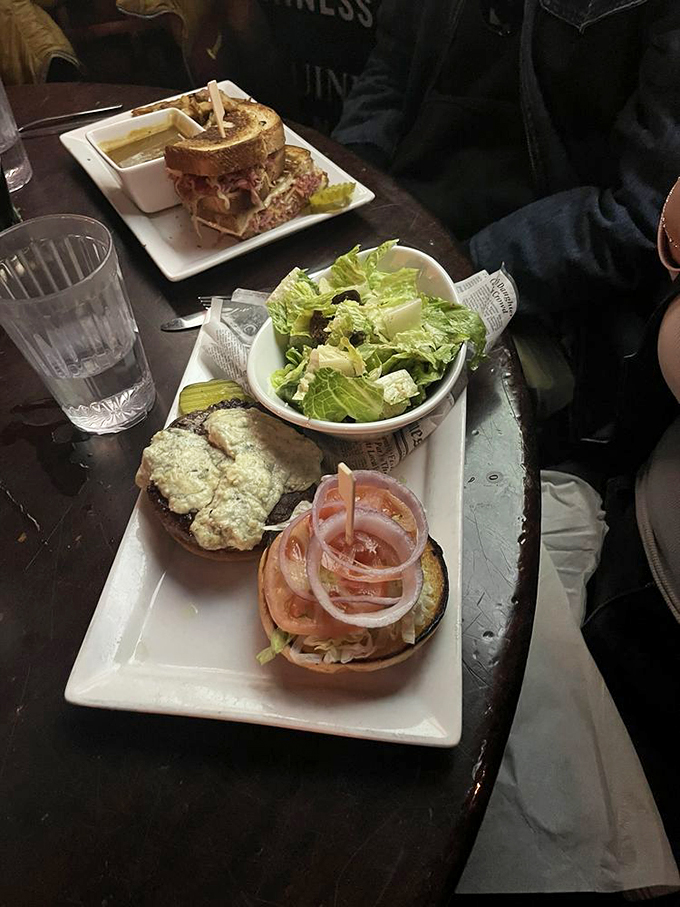 This isn't just a burger; it's a tower of power that'll have your stomach singing "God Save the Queen"!