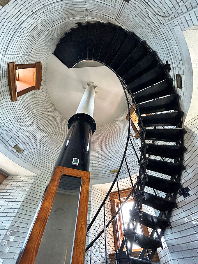Spiral staircase to heaven? Not quite, but the view at the top might make you think you've arrived.