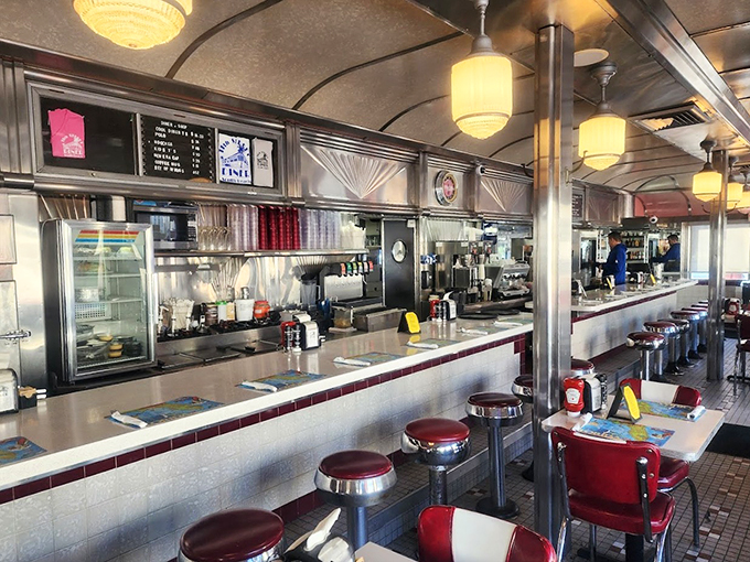 Where magic happens and calories don't count. This gleaming counter is like a portal to simpler times, with a side of top-notch service.