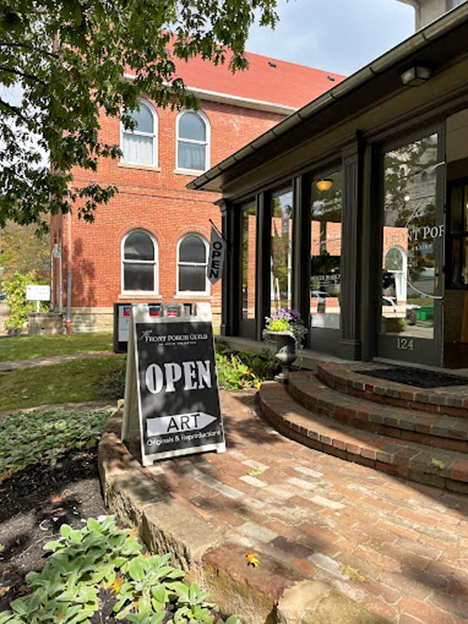 The Front Porch Guild: where art meets Main Street. It's like your cool aunt's living room, if your cool aunt was really into supporting local artists.