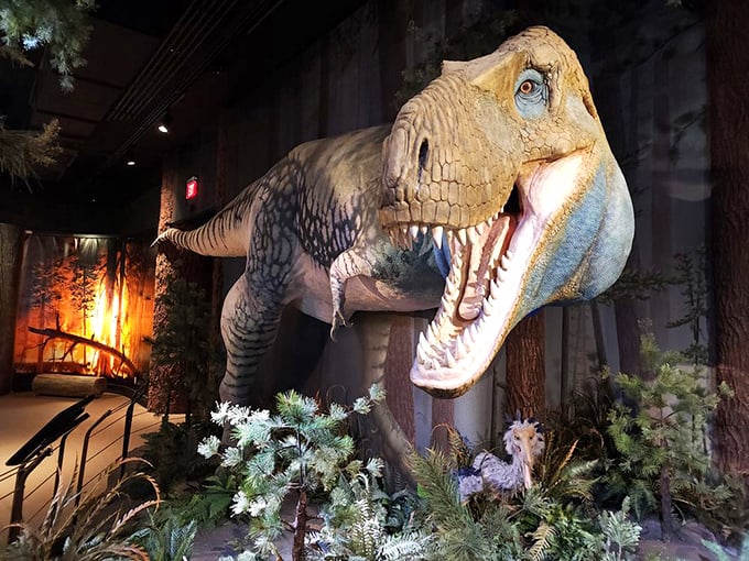 T. rex: The OG of dinosaur nightmares. This big guy makes your childhood monster-under-the-bed seem like a kitten.