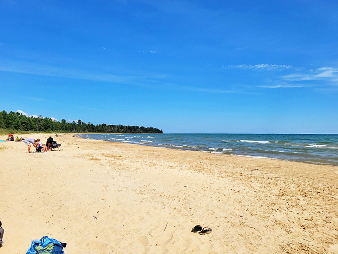 Social distancing: Negwegon style. With beaches this spacious, you'll wonder if you've stumbled onto your own private island.
