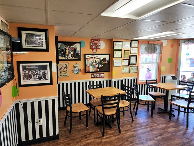 Wall of fame or wall of YUM? Wedl's decor is a nostalgic trip down memory lane.