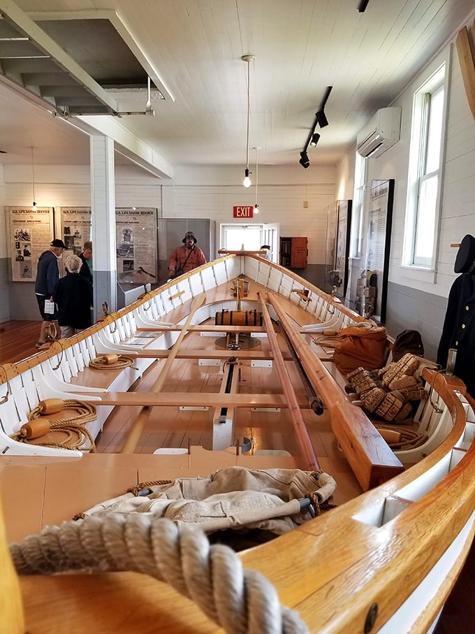 Row, row, row your boat... right into a museum exhibit! This skeleton of seafaring past is ready for its close-up.