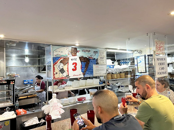 The counter: where dreams come true and diets go to die. But trust me, it's worth every delicious calorie.