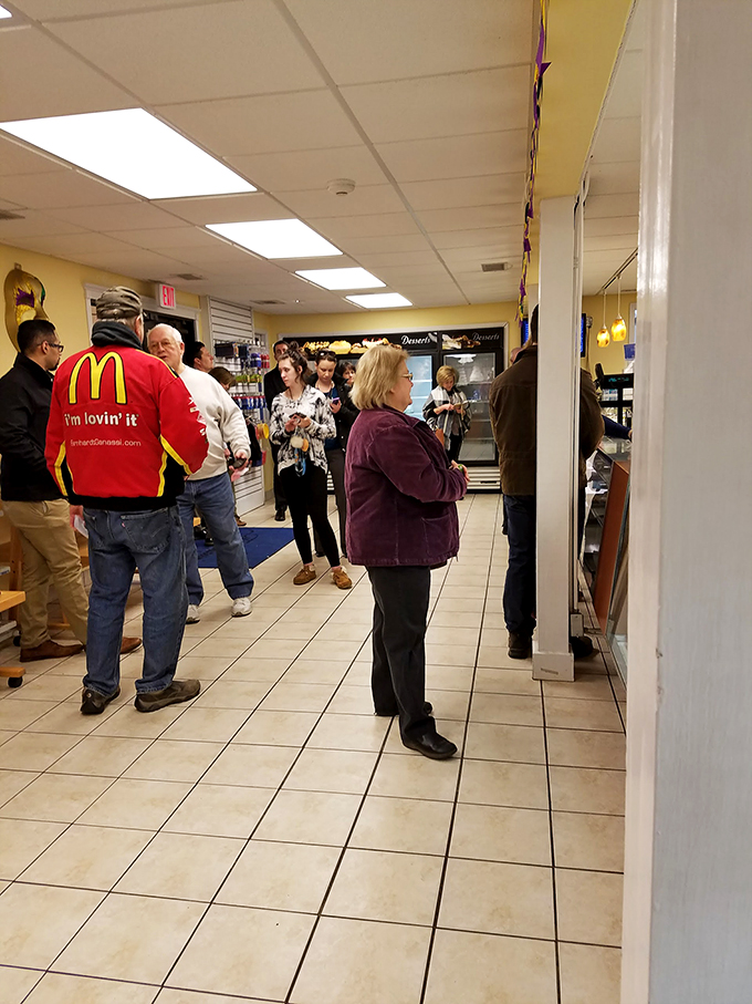 The happiest queue in town! These folks know that good things come to those who wait, especially when "good things" means epic pastries.