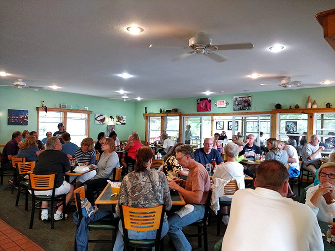A full house at Connie's is like a Norman Rockwell painting come to life. Here, strangers become friends over shared love of giant cinnamon rolls.