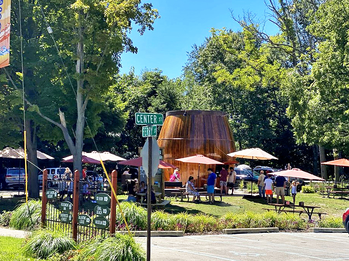 Where everybody knows your name... or at least your order! The Root Beer Barrel brings folks together, one sip at a time.