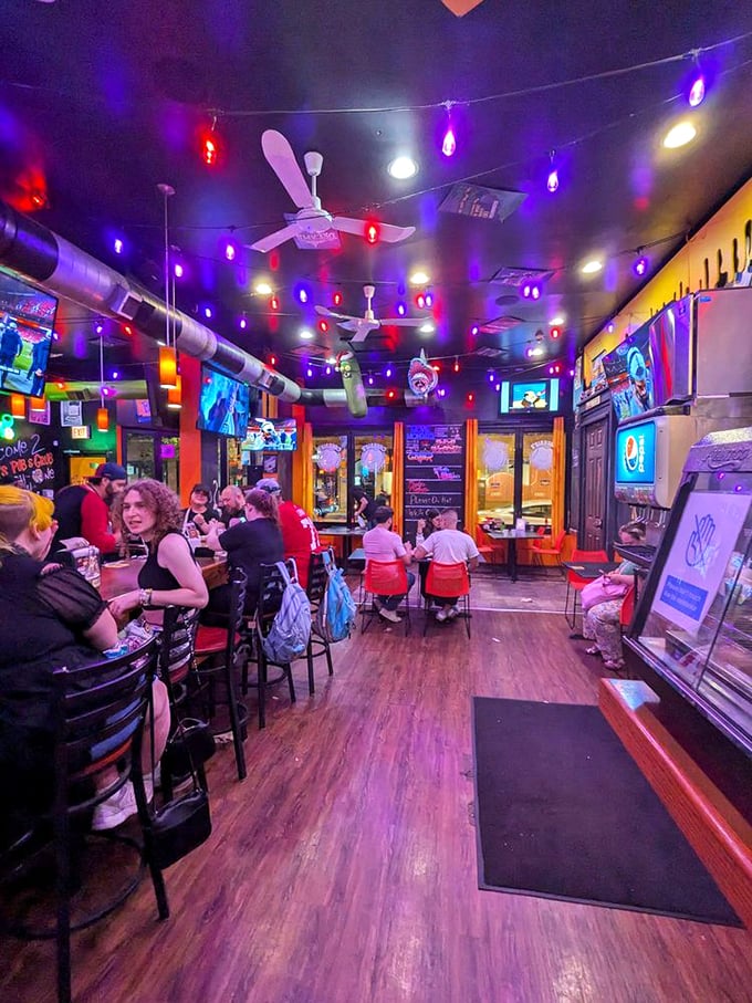 Where everybody knows your name... and your favorite grilled cheese order. Cheesie's bustling dining area is the epitome of comfort and community.