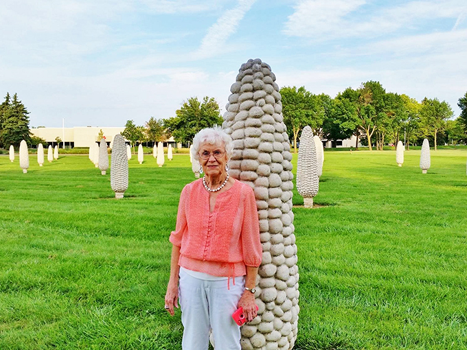 "Well, I'll be shucked!" This elegant lady shows that you're never too old for a corny adventure.