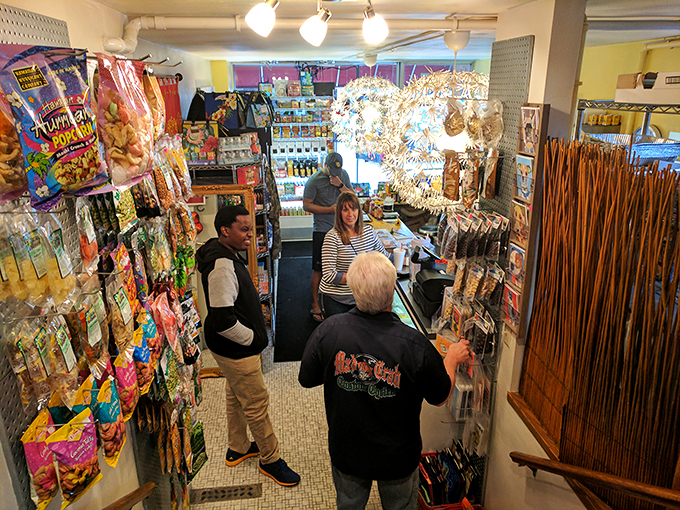 Shopping for Hawaiian treats is serious business. These folks are on a mission to find the perfect slice of paradise.