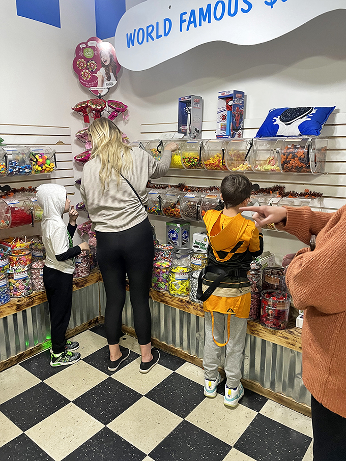 Family fun in full swing! Watch as kids and adults alike transform into wide-eyed explorers in this candy kingdom.