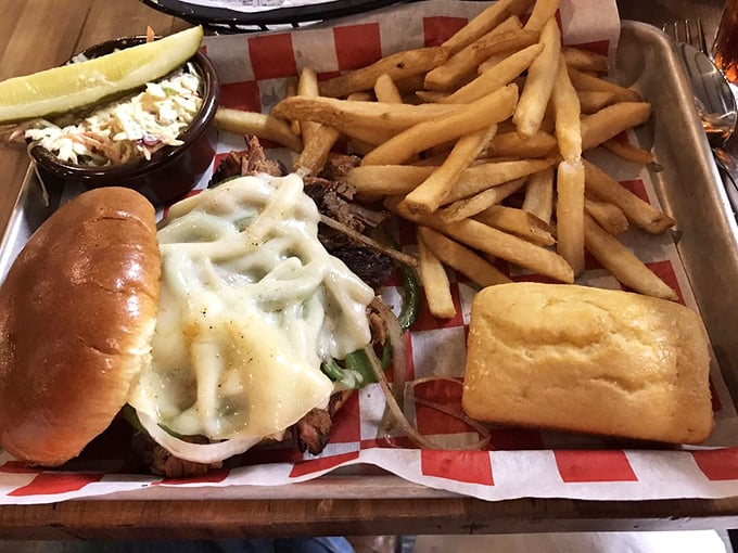 The brisket sandwich &ndash; nature's most perfect hand-held meal. It's like someone shrunk Texas and put it on a bun.