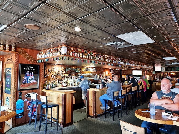 Where everybody knows your name... and your favorite order! The bustling bar area is the heart of the Keyhole, pumping out good vibes and great drinks.