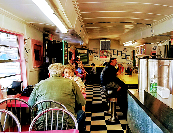 People-watching paradise: At Angel's, the regulars are as much a part of the ambiance as the vinyl booths and neon signs.