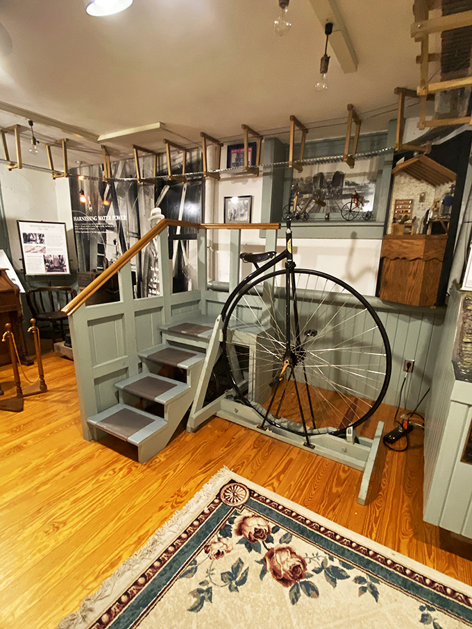 Pedal to the past! This vintage exercise bike proves that even Victorians knew the importance of leg day.