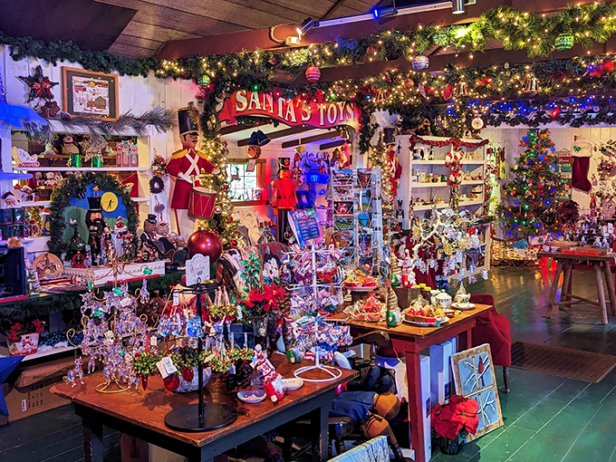 A treasure trove of trinkets and treats! This gift shop is like Mary Poppins' bag &ndash; full of endless surprises and holiday magic.