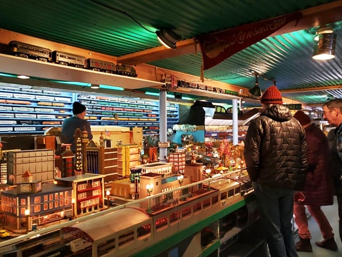 Welcome to the land of the Lilliputians! This expansive model train layout is a testament to the power of imagination and the joy of thinking small.