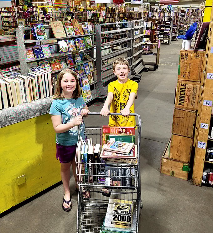 Kids in a candy store? Nah, this is way better. Watch young minds light up in this literary playground.