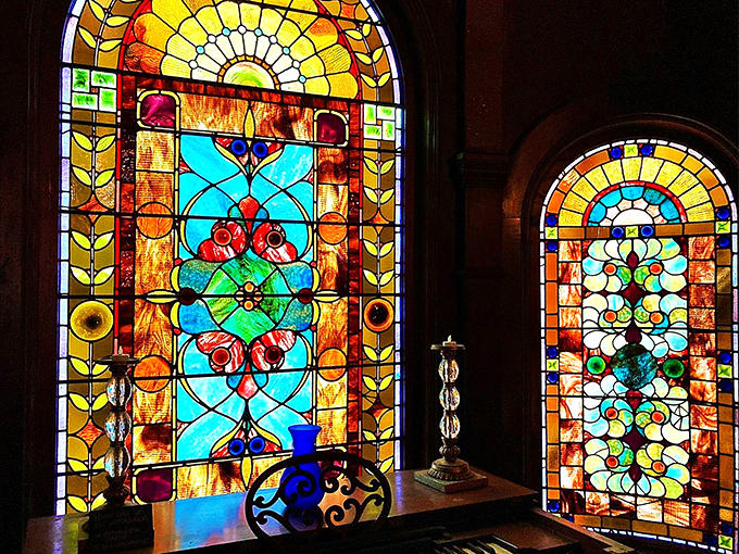 Stained glass that puts kaleidoscopes to shame. These windows are like jewelry for your walls &ndash; dazzling doesn't begin to cover it.
