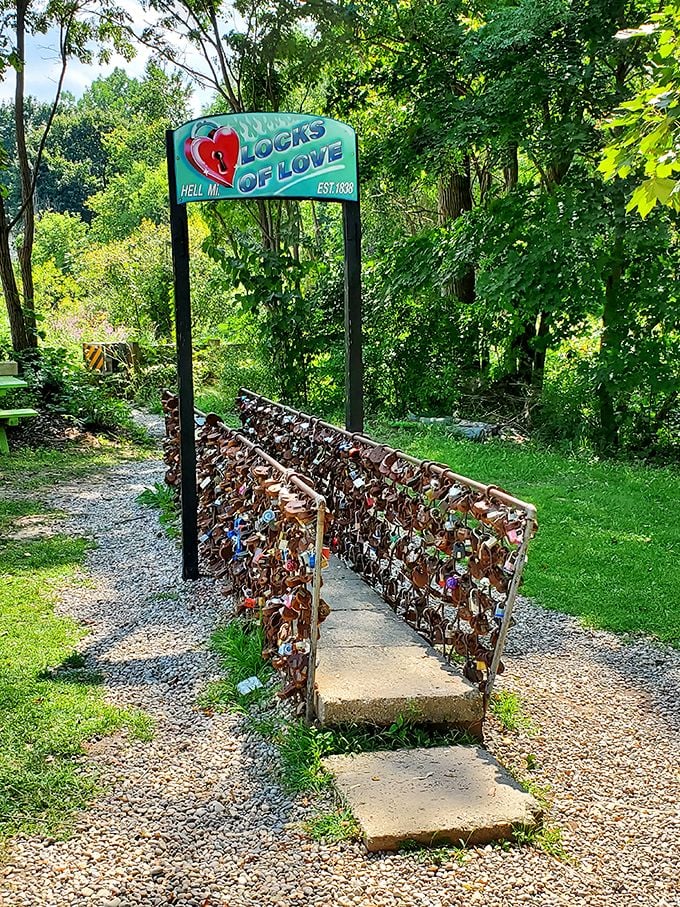 This charming bridge is the perfect place for you to leave a symbol of your love among these many locks.