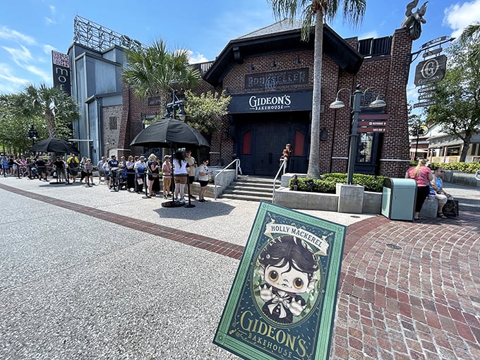 Hogwarts for cookie monsters! Gideon's spooky-chic exterior sets the stage for a magical world of oversized treats inside.