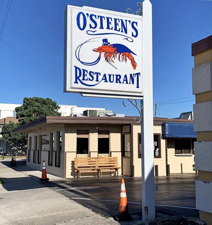 O'Steens: Where fried shrimp dreams come true. It's like a time machine that transports you to seafood nirvana.