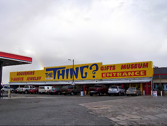 Mystery meat? Nope, just mysterious. This roadside oddity keeps 'em guessing and the billboards buzzing.