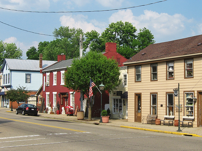 Waynesville's main street: Where every shop holds a treasure. It's like your grandma's attic, but with better organization and price tags.