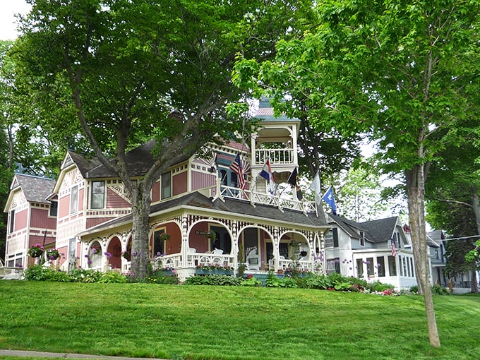 Scenic route gem: Bay View's historic charm meets Little Traverse Bay's beauty.