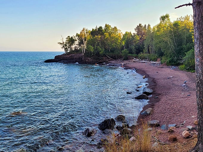 Nature's xylophone! Waves create music on this uniquely colorful beach.