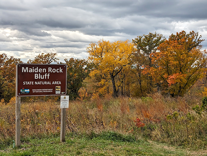 Road-weary eyes, meet nature's widescreen TV. Maiden Rock Bluff's vistas are the perfect end credits to your journey.