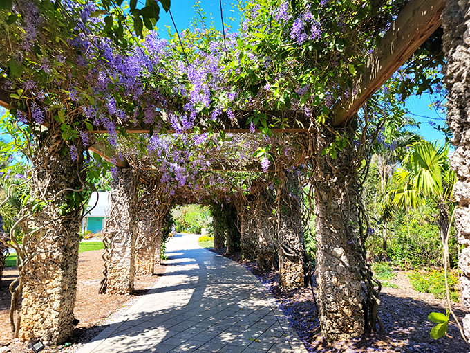 Tiki hut or hobbit home? This charming structure blends Polynesian vibes with Shire coziness. Expect barefoot wizards!