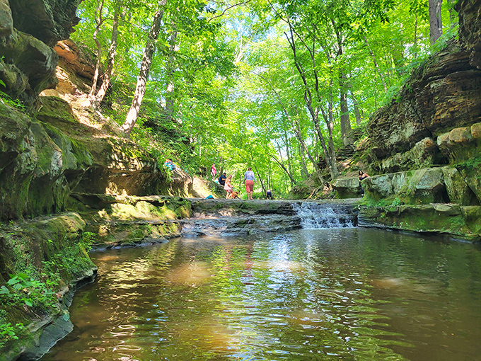 Pewits Nest: Where the water plays hide and seek! These cascading pools and chutes are like nature's own game of Chutes and Ladders.