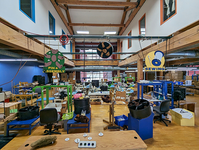 Where bear dreams come true! This assembly area is like a Teddy Bear Ikea, but with 100% less frustration and 1000% more cuddles.