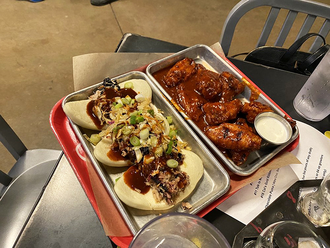 Bao down to these BBQ buns! And those wings? They're not just garlic-y, they're a vampire's worst nightmare (but your taste buds' best friend).