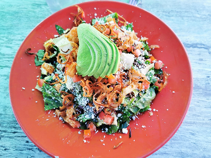 Who says you can't make friends with salad? This colorful plate is ready to change some minds and win some hearts.