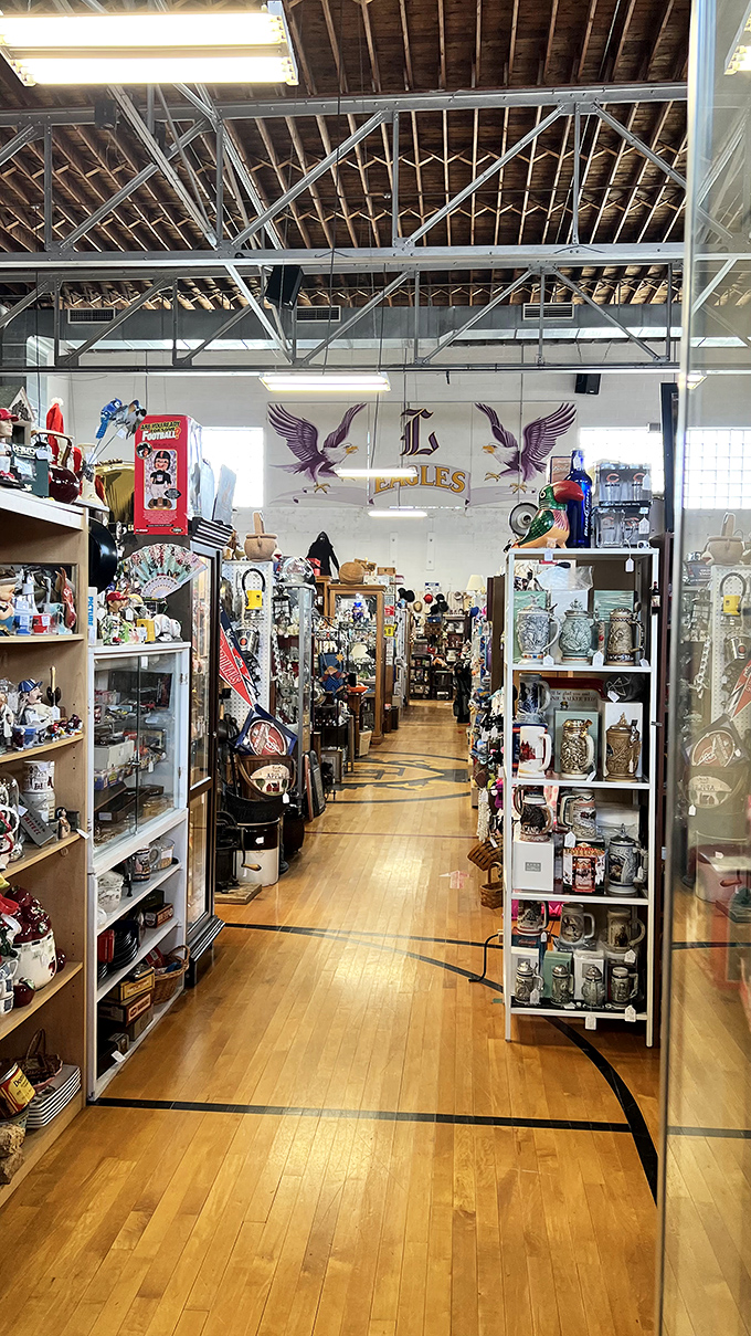 Antique Tetris, anyone? These meticulously arranged shelves are a testament to the art of fitting square pegs in round holes.