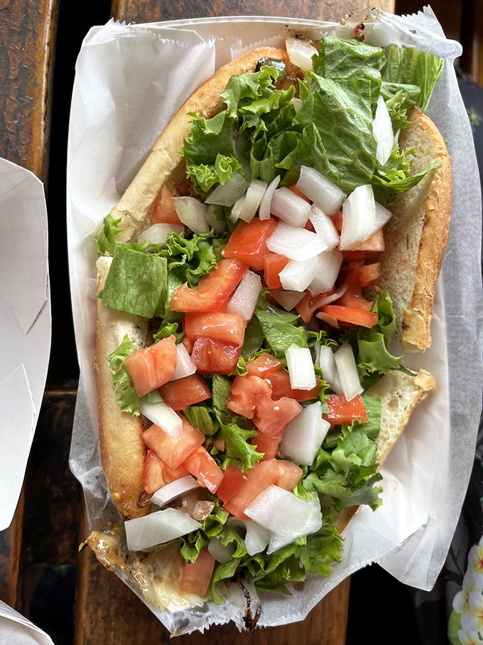 Philly meets Florida in this loaded sandwich. It's a cheesesteak that would make Rocky proud, with a beachy twist.