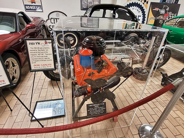 The heart of the beast! This exposed engine is a mechanical work of art that would make even Leonardo da Vinci's head spin.