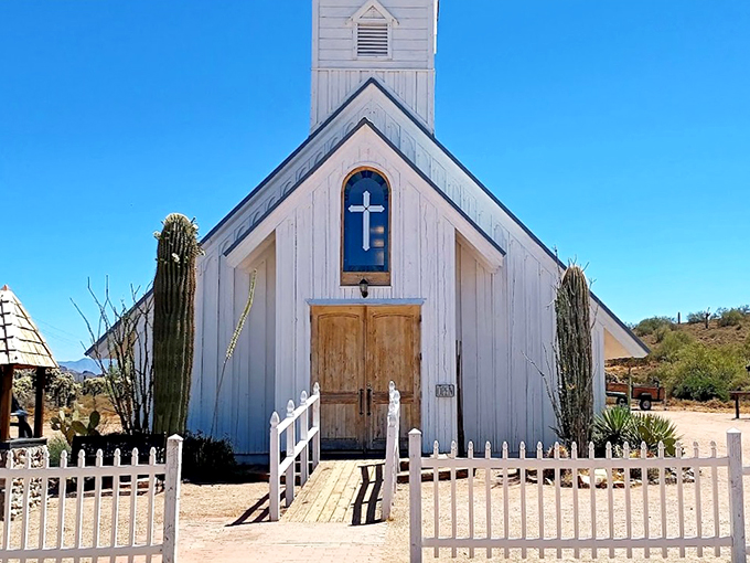 Knock knock, who's there? Elvis, obviously! This entrance invites you to step into a world where sacred meets secular in the most delightful way.