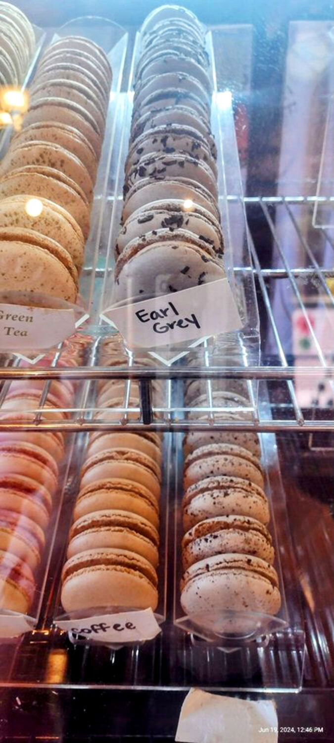 Macaron magic! These delicate French confections are stacked higher than my college textbooks, but infinitely more appetizing.