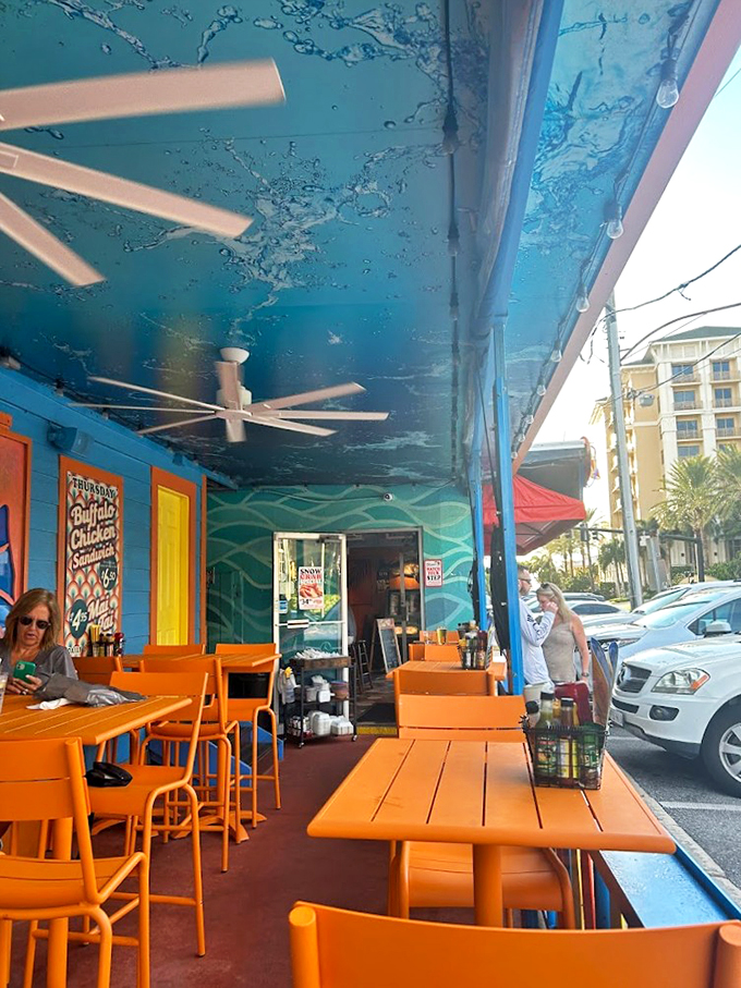 Who needs an office with a view when you can have lunch with an ocean breeze? This patio is the ultimate "out of office" reply.