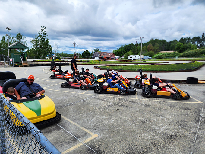 Ready, set, go! These karts are about to transform ordinary folks into Lewis Hamilton wannabes. Gentlemen, start your engines!
