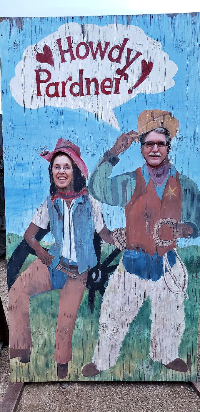 Say "Yeehaw!" The perfect photo op for aspiring cowboys and cowgirls. No horse required!