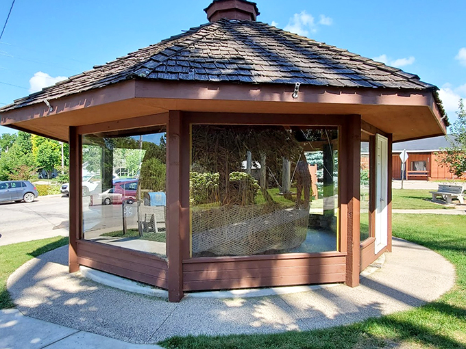 Up close and personal with the twine titan. It's like looking into the eye of a very stringy storm.