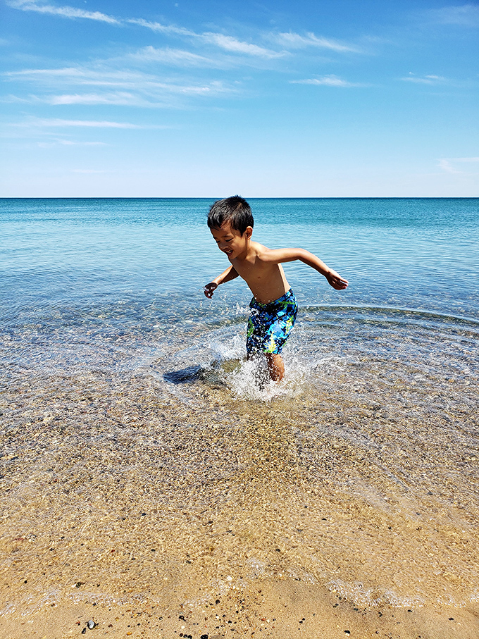 Splash zone ahead: This little water warrior is living every kid's summer dream &ndash; endless waves and zero homework.