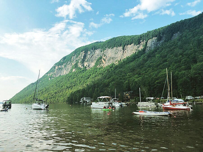 Boat-spotting on Lake Willoughby: Where every vessel looks like it's starring in its own postcard moment.